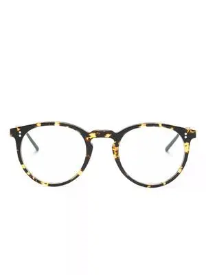 Oliver Spencer Tortoiseshell Round-frame Glasses - Black