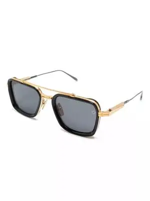 AKONI Rectangle-frame Tinted Sunglasses