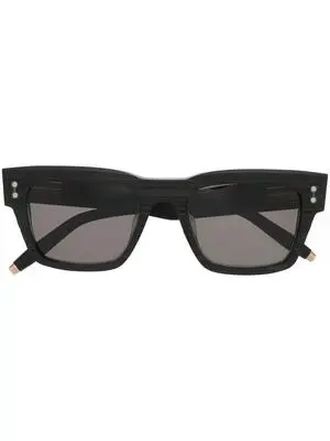 AKONI Square Frame Sunglasses - Black