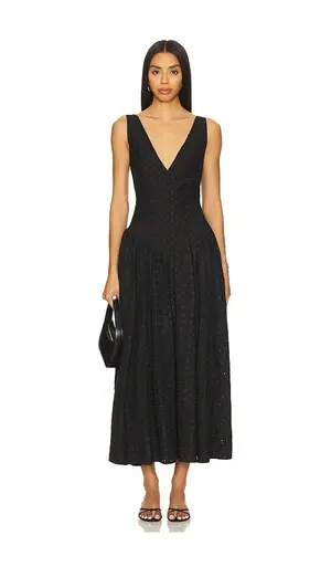 Tularosa Midi Dress With Button Detail