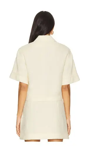 Simkhai Khloe Short Sleeve Button Down Top