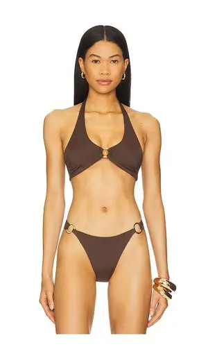 AWAY THAT DAY Sorrento Bikini Top - Espresso