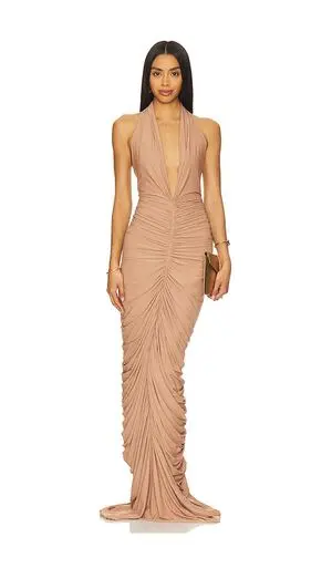 Women's Plunging Halterneck Dress