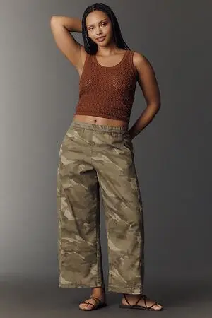 PILCRO Izzie Relaxed Printed Barrel Pants
