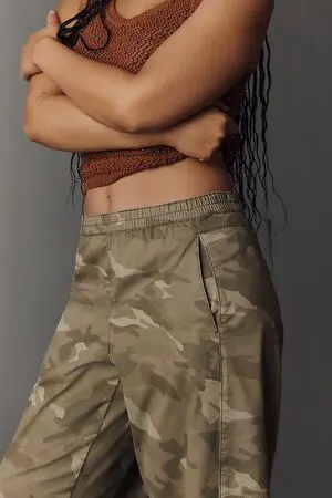PILCRO Izzie Relaxed Printed Barrel Pants