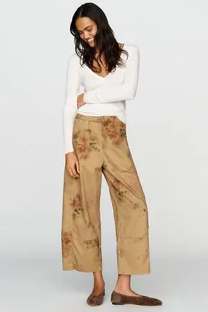 PILCRO Izzie Relaxed Printed Barrel Pants - Neutral Pattern