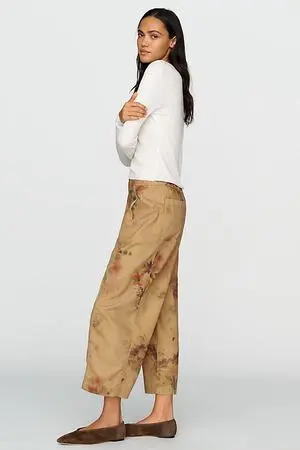 PILCRO Izzie Relaxed Printed Barrel Pants - Neutral Pattern