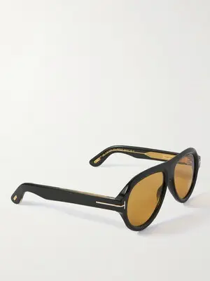 TOM FORD Icon Pilot Aviator Sunglasses - Black