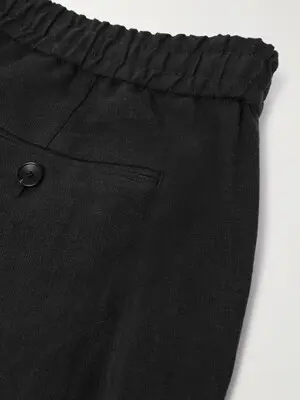 Mr P. James Straight-leg Linen Trousers - Gray