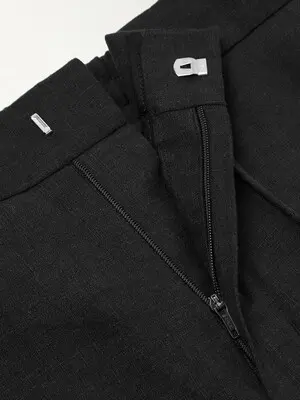 Mr P. James Straight-leg Linen Trousers - Gray