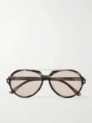 TOM FORD Aalto Aviator-style Sunglasses - Tortoiseshell