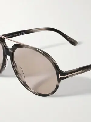 TOM FORD Aalto Aviator-style Sunglasses - Tortoiseshell