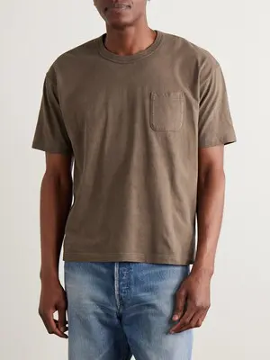 Visvim Jumbo Garment-dyed Cotton-jersey T-shirt - Brown