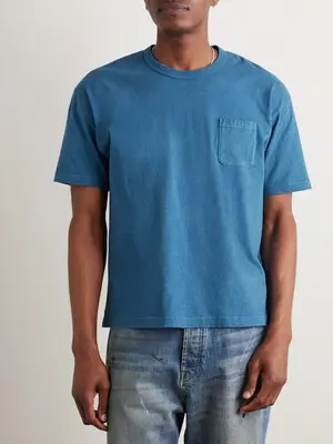 Visvim Jumbo Garment-dyed Cotton-jersey T-shirt - Blue