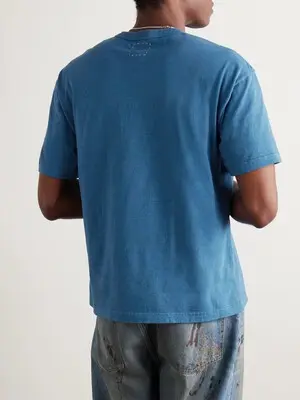 Visvim Jumbo Garment-dyed Cotton-jersey T-shirt - Blue