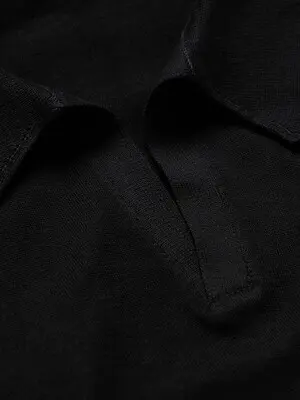 John Smedley Noah Sea Island Cotton Polo Shirt - Black