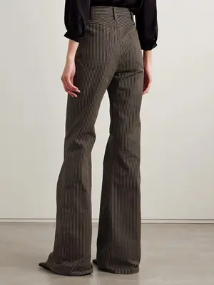 NILI LOTAN Roe Striped Flared Pants