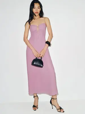 REFORMATION Emely Midi Dress Pink