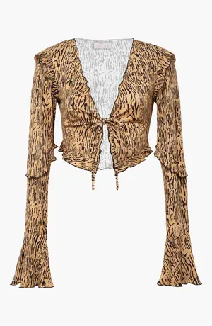 LUNA B Julia Leopard Print Top