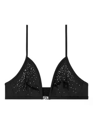 DIESEL® Luna-dnm Embellished Triangle Bra - Black