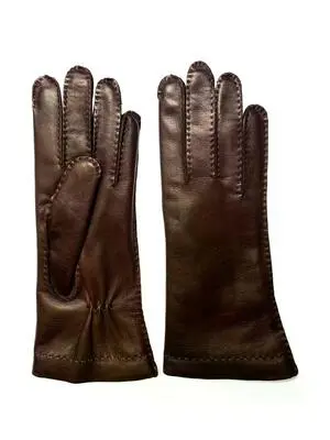 RESTELLI Leather Gloves - Brown