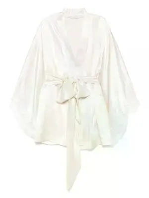Carine Gilson Silk Robe - Neutrals