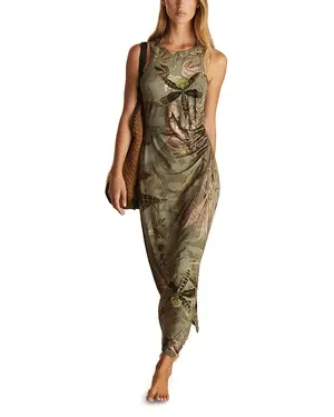 REISS Printed Jersey Dress