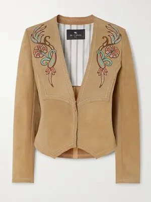 Etro Appliquéd Suede Jacket