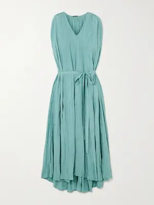 JOSEPH Martini Belted Silk-habotai Midi Dress