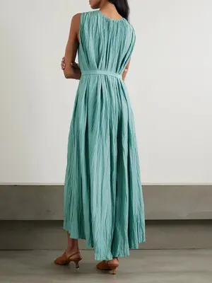 JOSEPH Martini Belted Silk-habotai Midi Dress