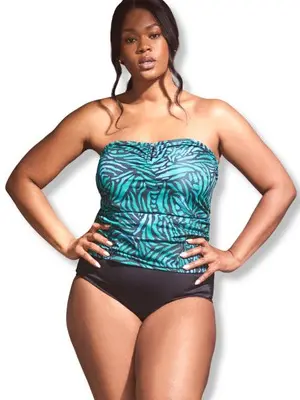 LIVE UNLIMITED High-waisted Tankini Bottom - Black
