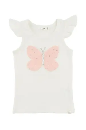 OH BABY! Flutter Sleeve Tank - Cream