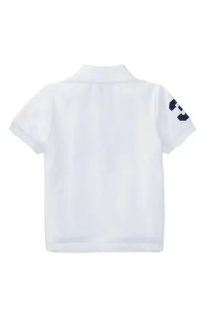 Ralph Lauren Mesh Sleeve Cotton Polo - White