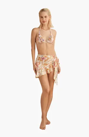 LUNA B Limos Short Pareo - Pattern Ecru