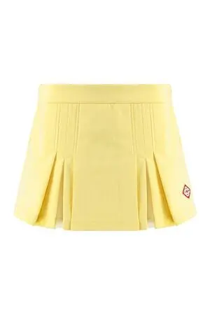 Yellow Pleated Skirts