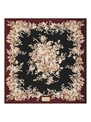Dolce & Gabbana Silk Twill Scarf - Nero E Rosa