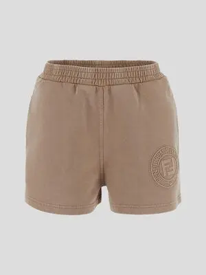 Fendi Silk Bermuda Shorts - Beige