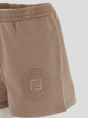 Fendi Silk Bermuda Shorts - Beige