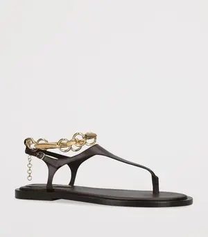 Zimmermann Leather Thong Sandals - Brown
