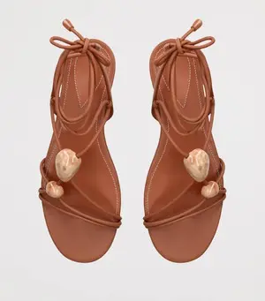 Zimmermann Leather Gleam Sandals - Brown