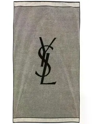 Saint Laurent Cassandre-detail Striped Towel