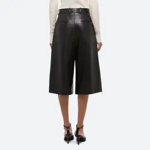Helmut Lang Leather Zoot Shorts