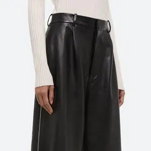 Helmut Lang Leather Zoot Shorts