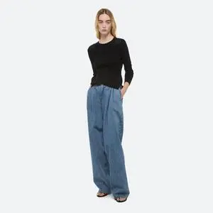 Helmut Lang Double-pleated Wide-leg Jeans
