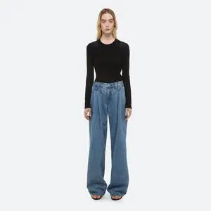 Helmut Lang Double-pleated Wide-leg Jeans