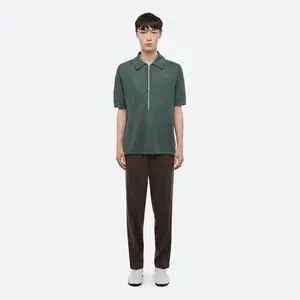 Helmut Lang Zip Polo - Blue Green