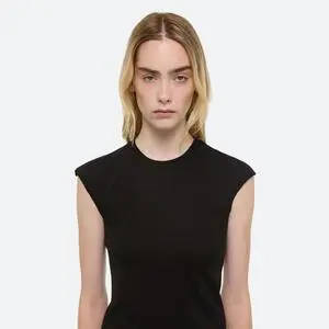 Helmut Lang Cropped Twisted Tee - Black