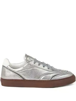 Brunello Cucinelli Silver Tone Shoes For Women