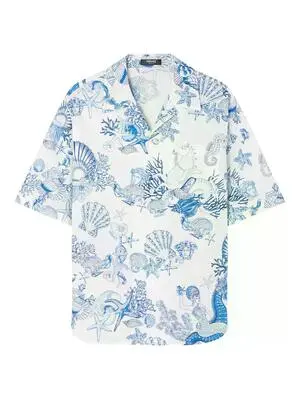 Versace Coral Theatre Cotton Shirt