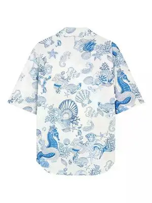 Versace Coral Theatre Cotton Shirt